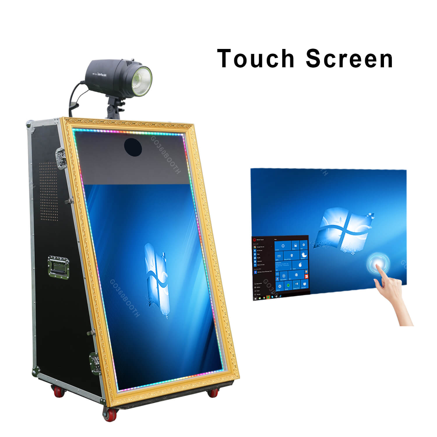 GO360BOOTH Magic Mirror Photo Booth With Flight Case-M65F